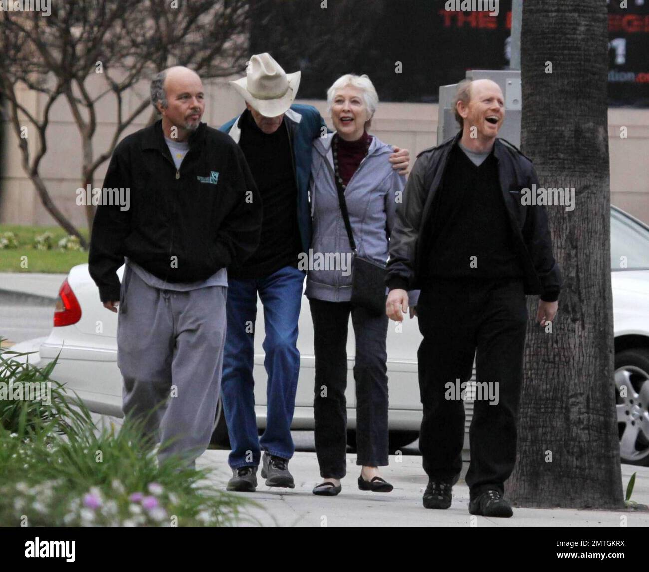 Exclusive!! Ron Howard takes a walk in Burbank with equally balding ...