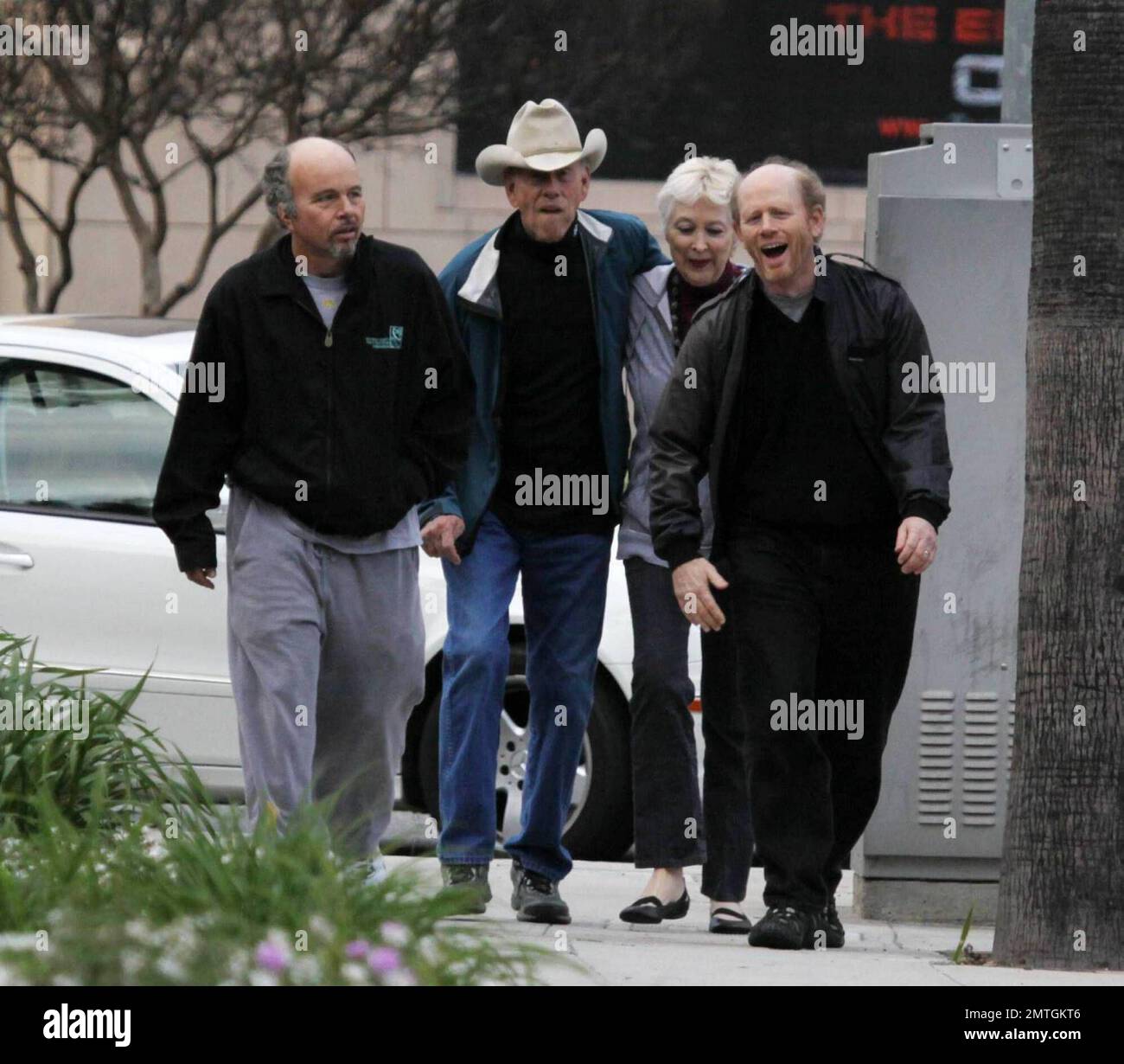 Exclusive!! Ron Howard takes a walk in Burbank with equally balding ...