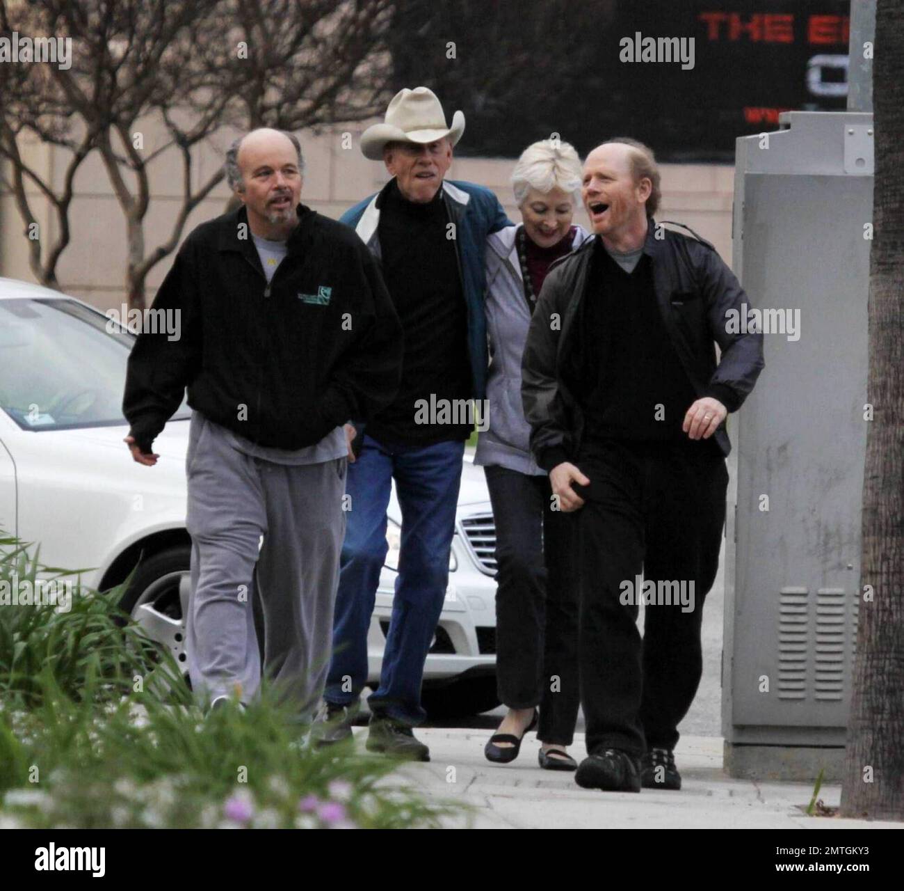Exclusive!! Ron Howard takes a walk in Burbank with equally balding ...