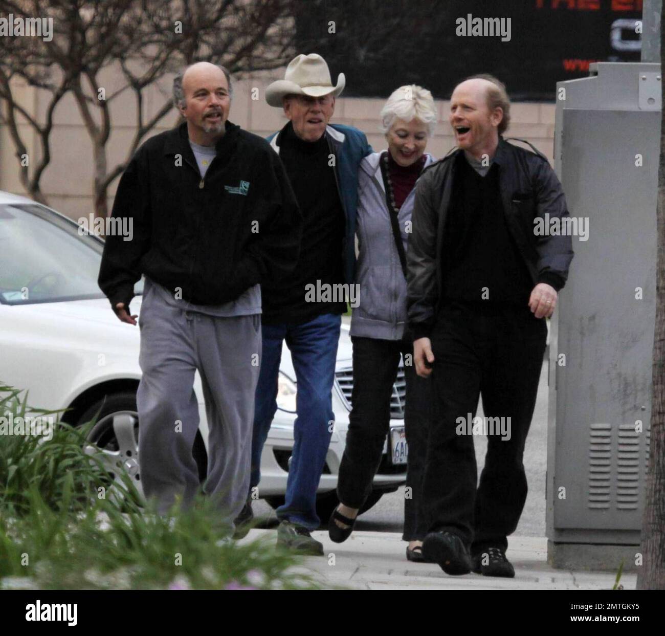 Exclusive!! Ron Howard takes a walk in Burbank with equally balding ...