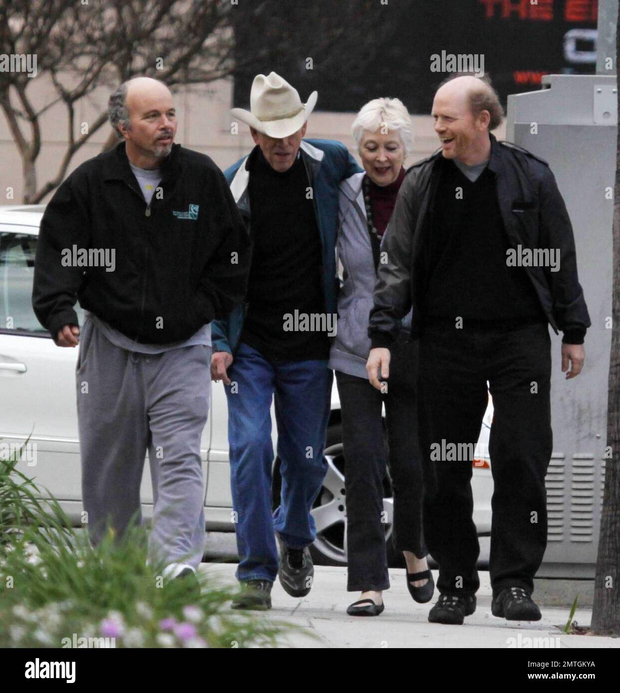 Exclusive!! Ron Howard takes a walk in Burbank with equally balding ...