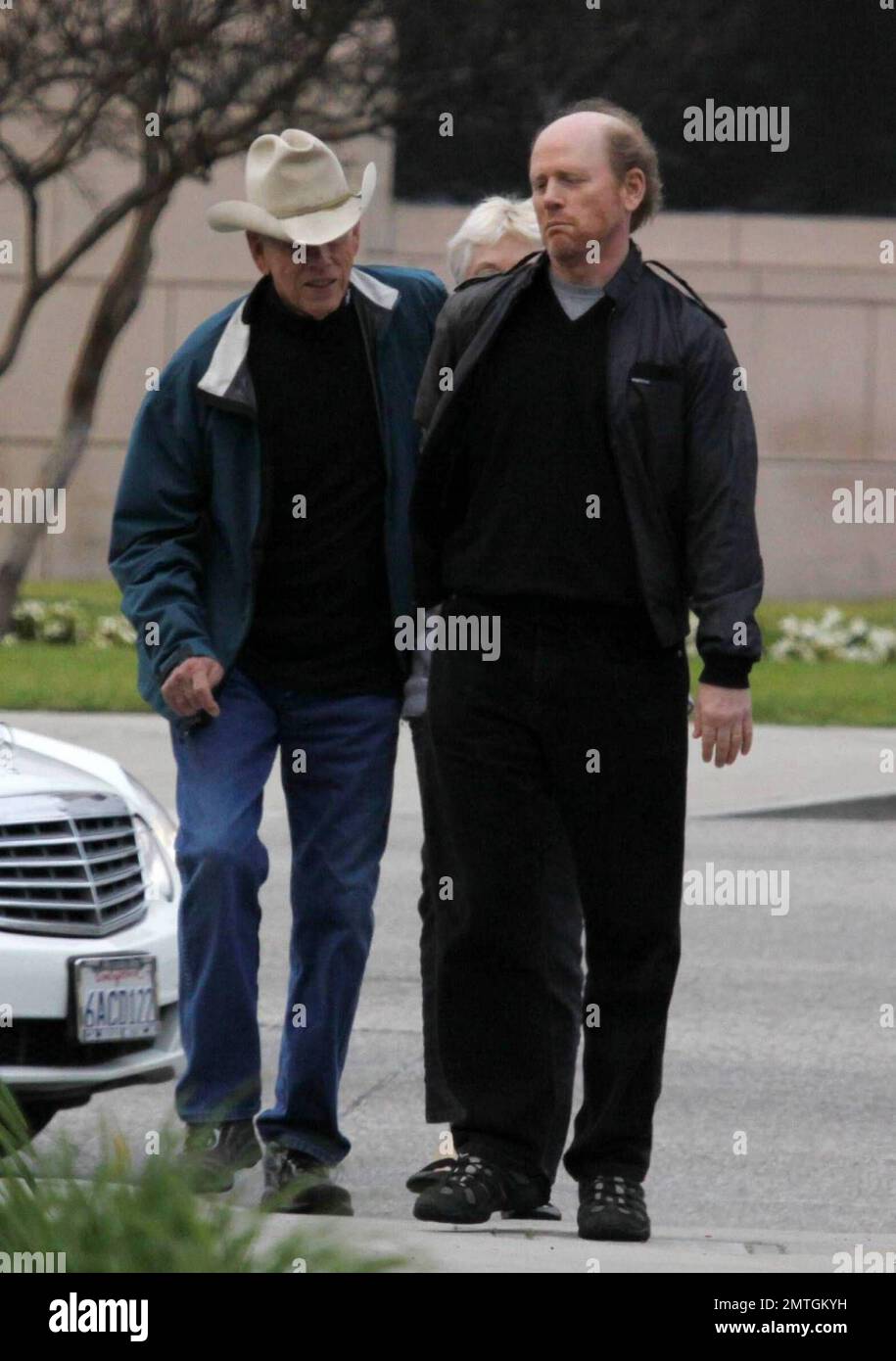 Exclusive!! Ron Howard takes a walk in Burbank with equally balding ...