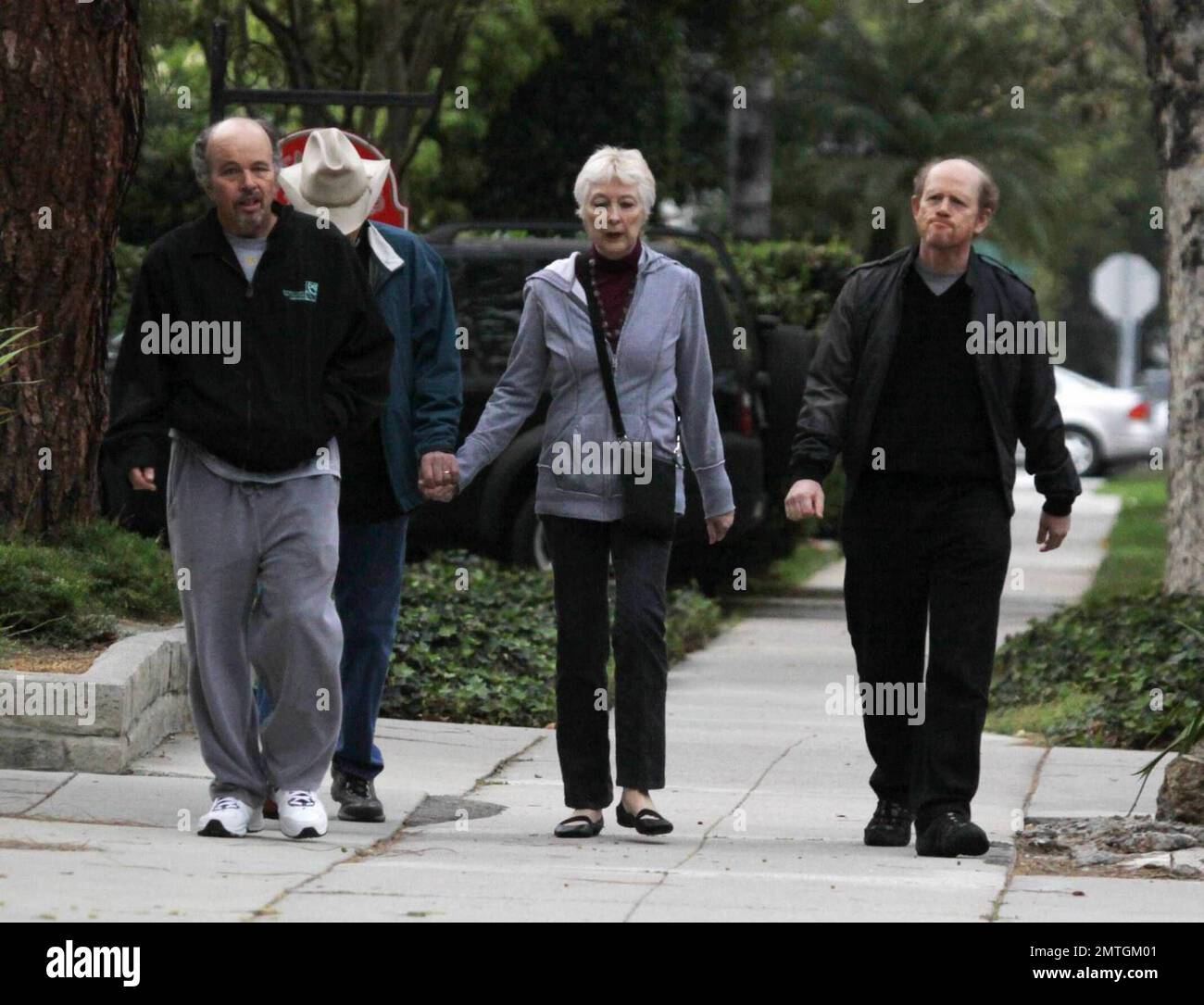 Exclusive!! Ron Howard takes a walk in Burbank with equally balding ...