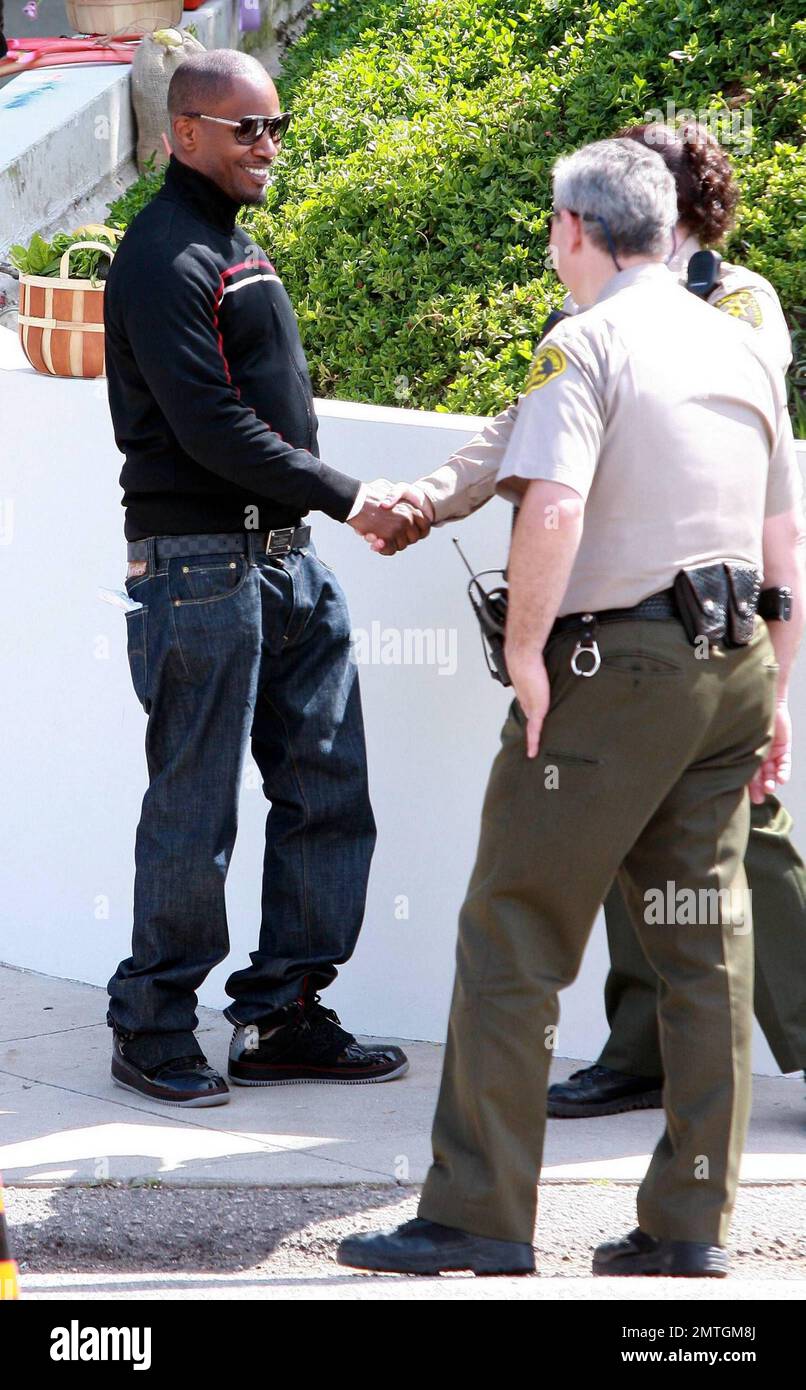 Jamie Foxx attends an Easter Party at the home of executive Ron Meyer ...
