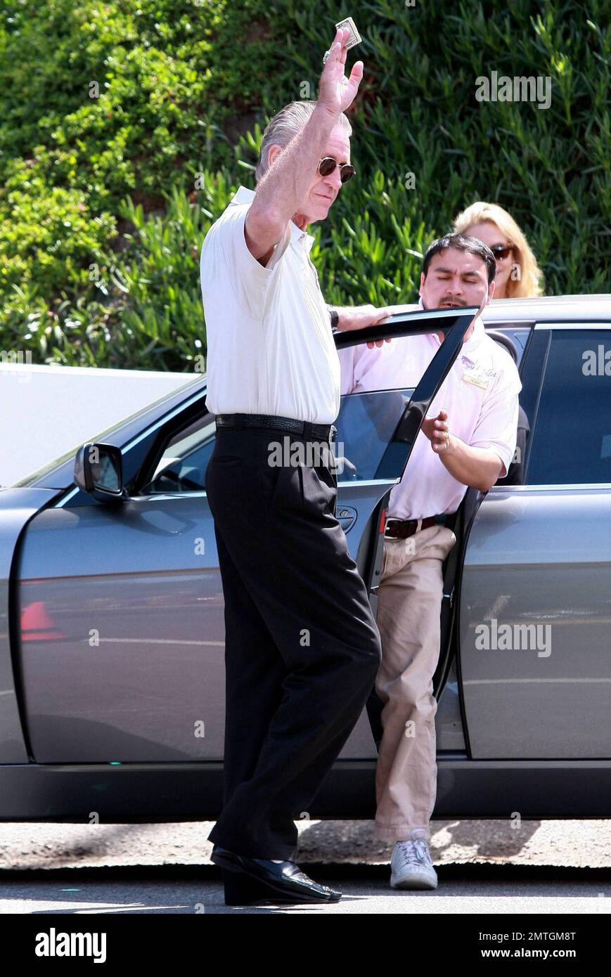 Pat Riley attends an Easter Party at the home of executive Ron Meyer in ...