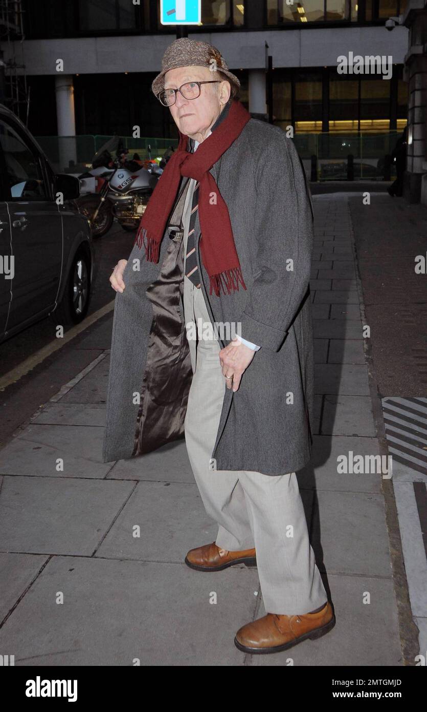Ron Moody, 86, poses for photos outside BBC Radio 2. Moody was the ...