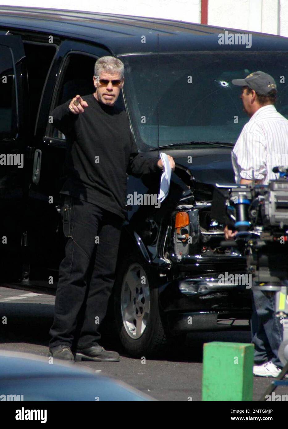 Exclusive!! Actor and Director Ron Perlman shoots a new film on set in ...