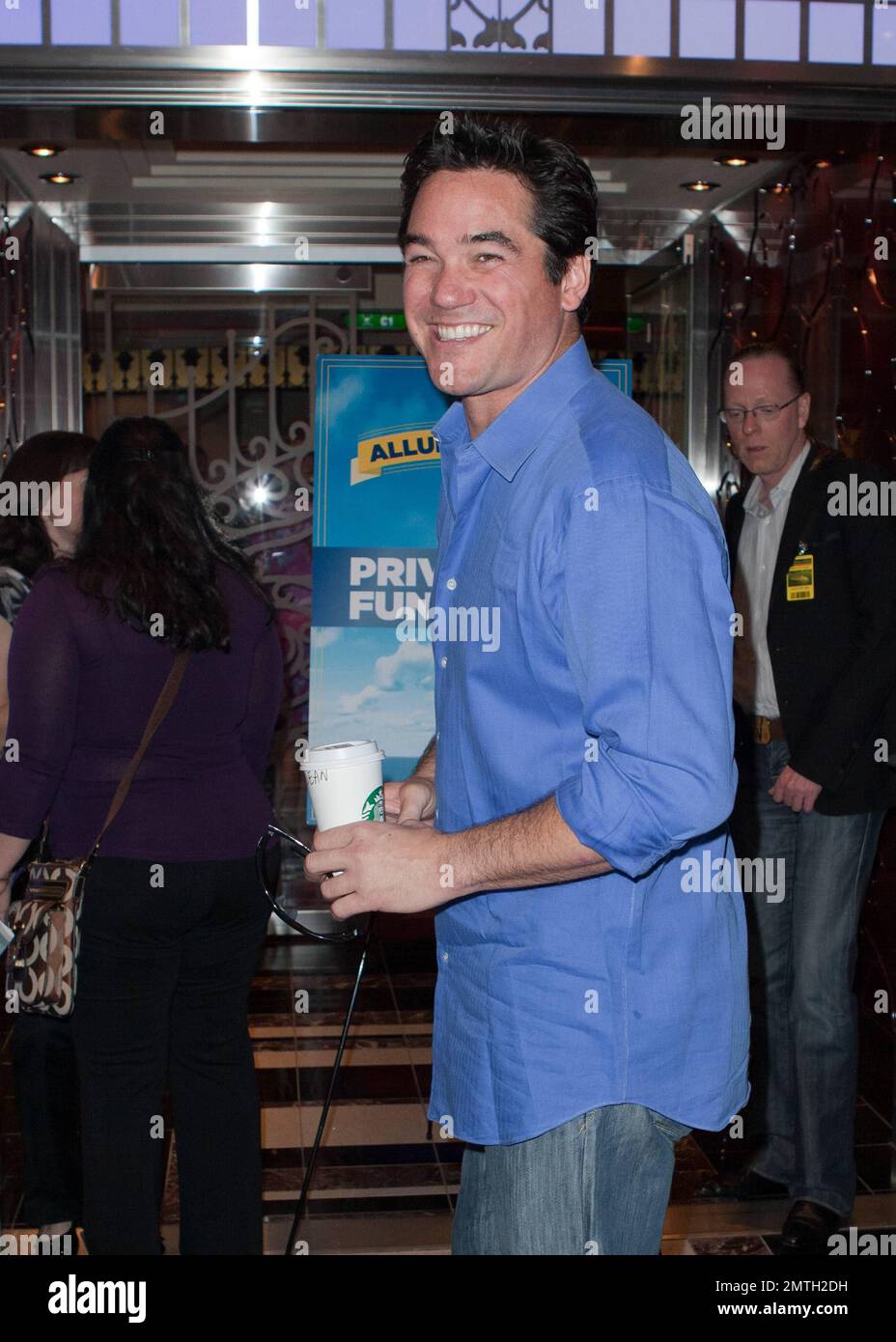 Dean Cain poses for photographers aboard the Allure of the Seas cruise ...