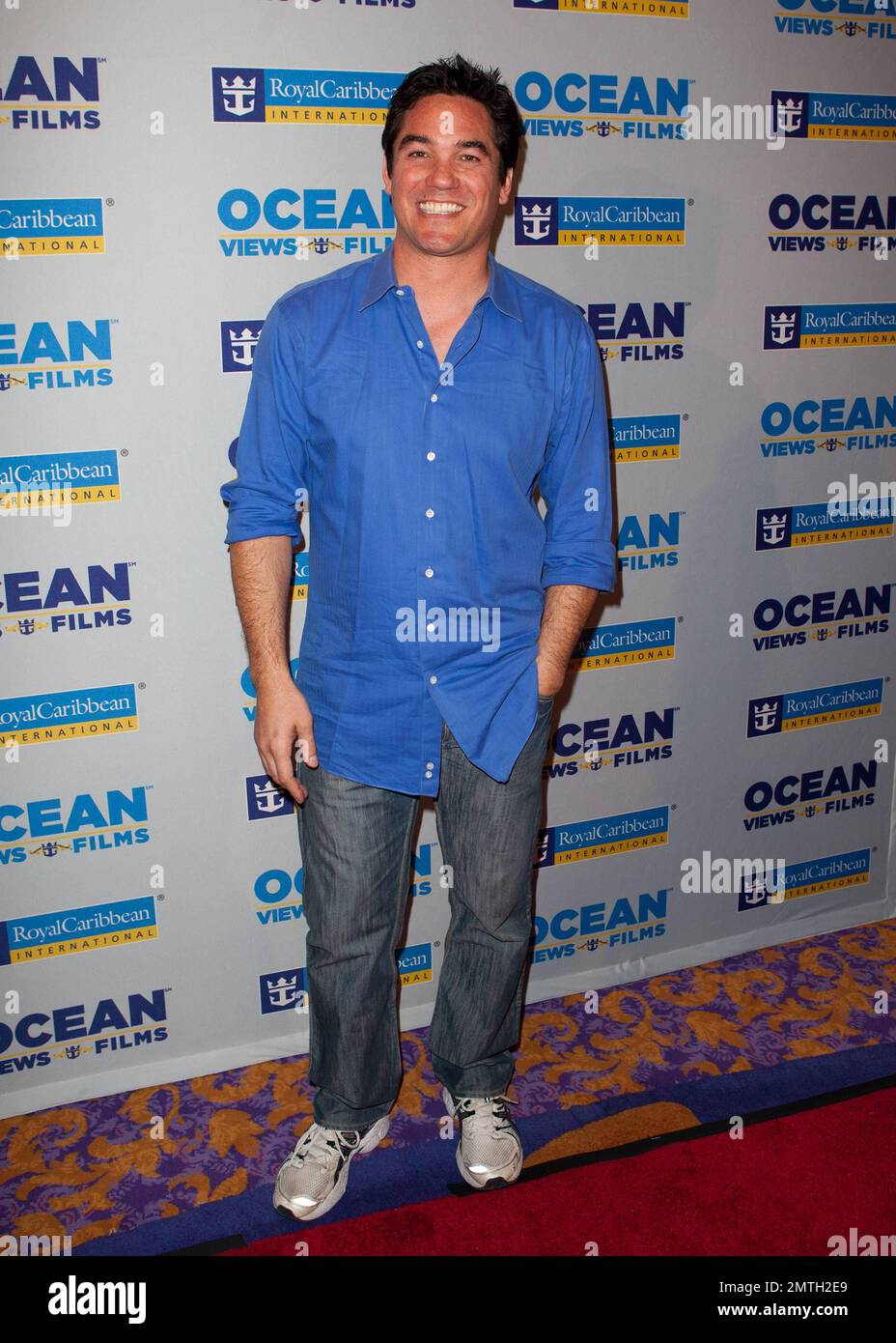 Dean Cain poses for photographers aboard the Allure of the Seas cruise ...