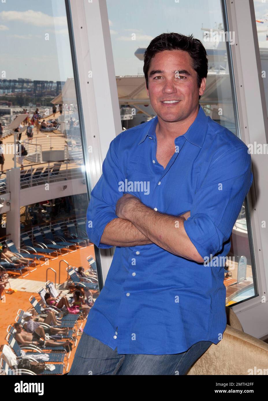 Dean Cain poses for photographers aboard the Allure of the Seas cruise ...