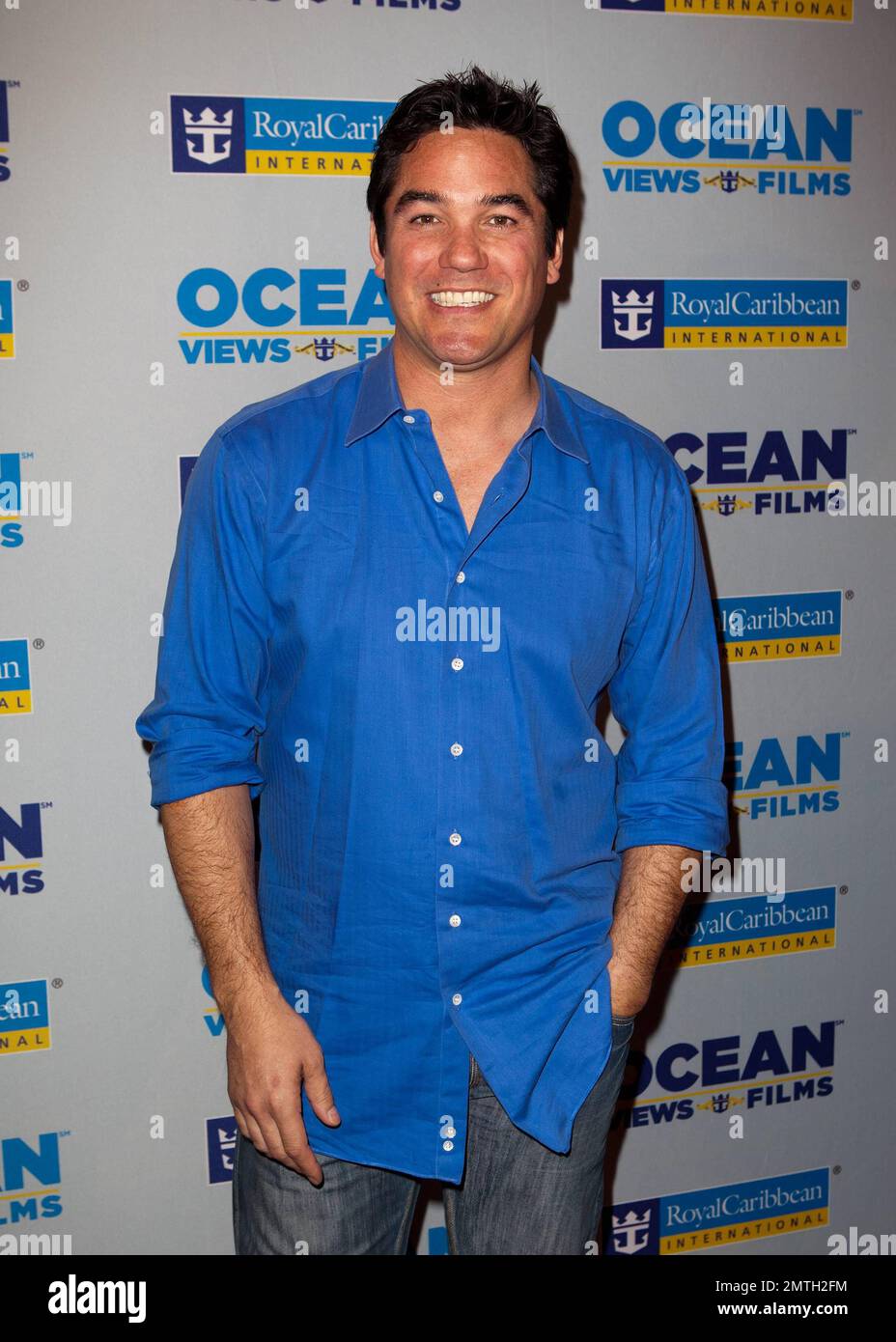 Dean Cain poses for photographers aboard the Allure of the Seas cruise ...