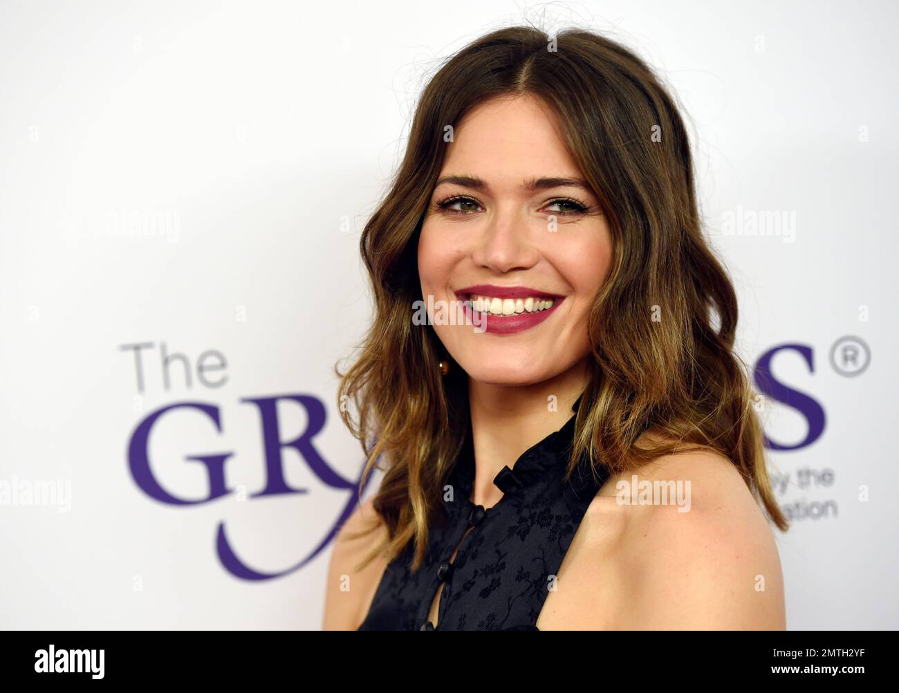Actress Mandy Moore poses at the 42nd Annual Gracie Awards Gala at the ...