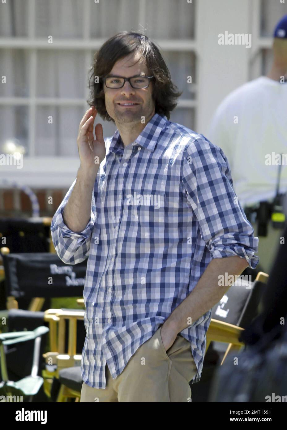 Bill Hadar, sporting a new look, visits the set of Paul Rudd's new ...