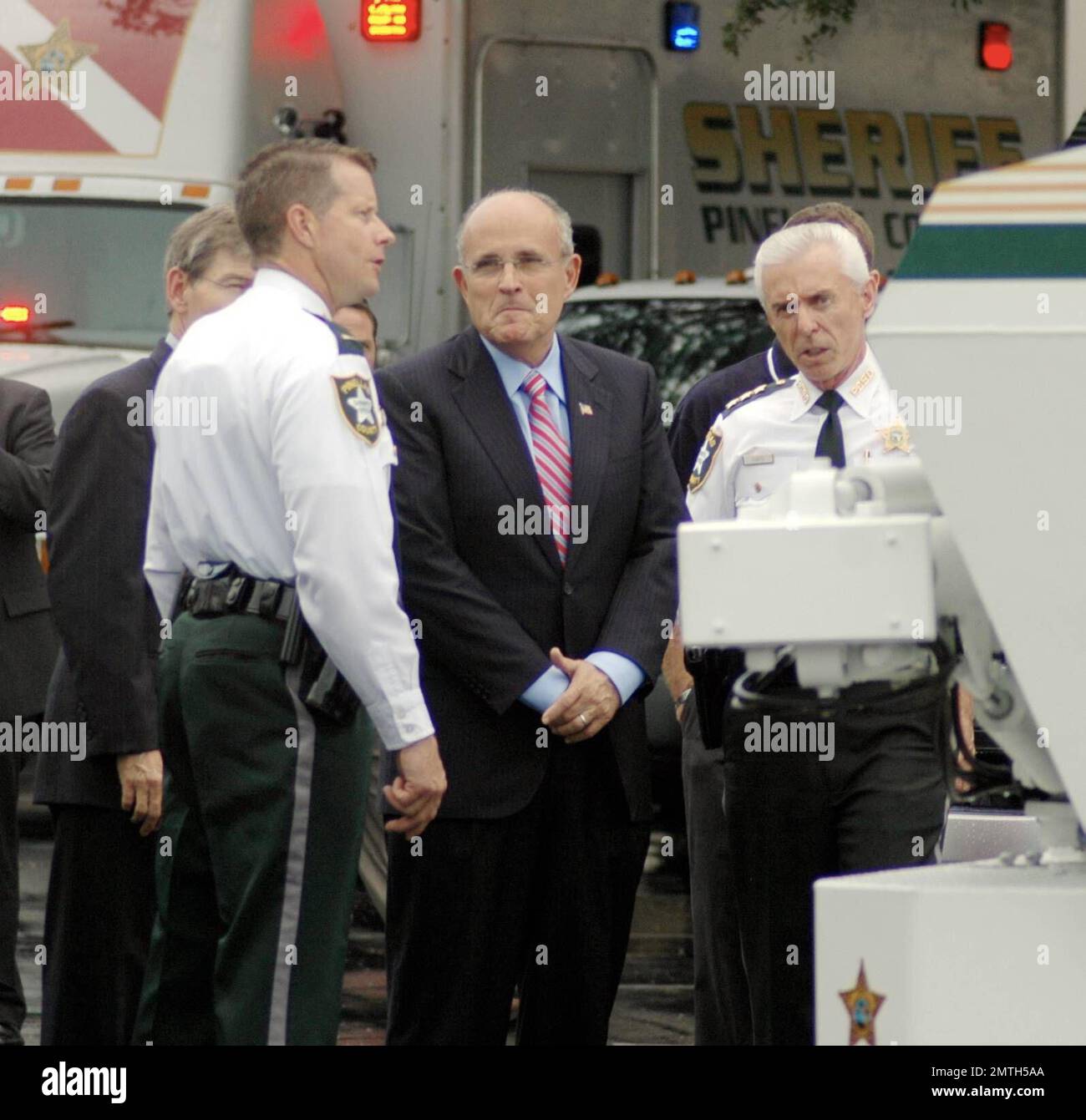 Rudy Giuliani touring Pinellas County Sheriff's emergency response ...