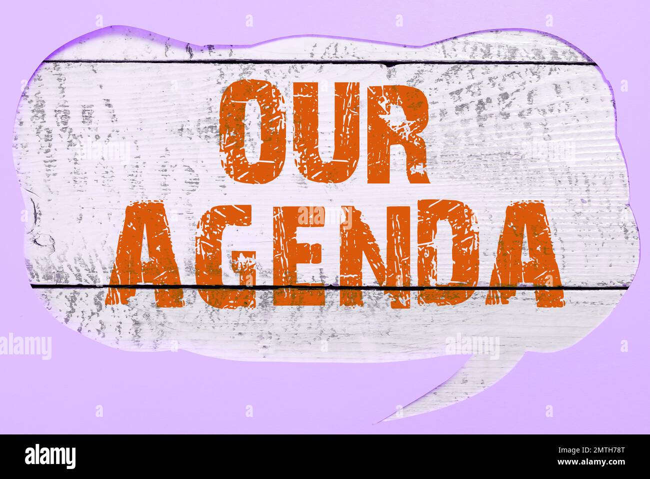 Text sign showing Our Agenda. Word Written on Personal schedule ... Text sign showing Our Agenda. Word Written on Personal schedule ...