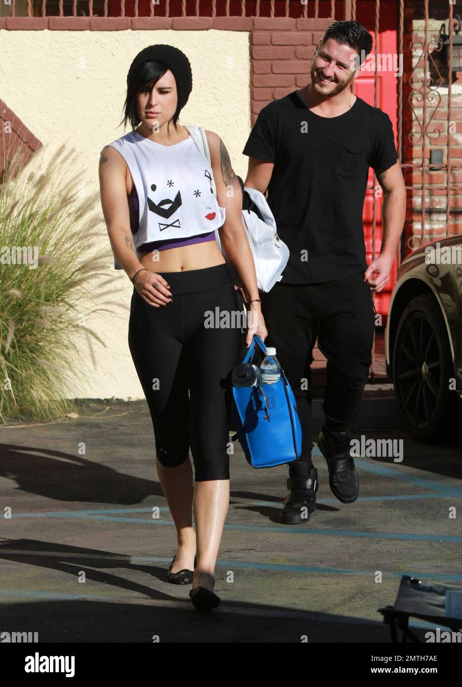 Rumer Willis and Val Chmerkovskiy at 'DWTS' rehearsal in Los Angeles ...