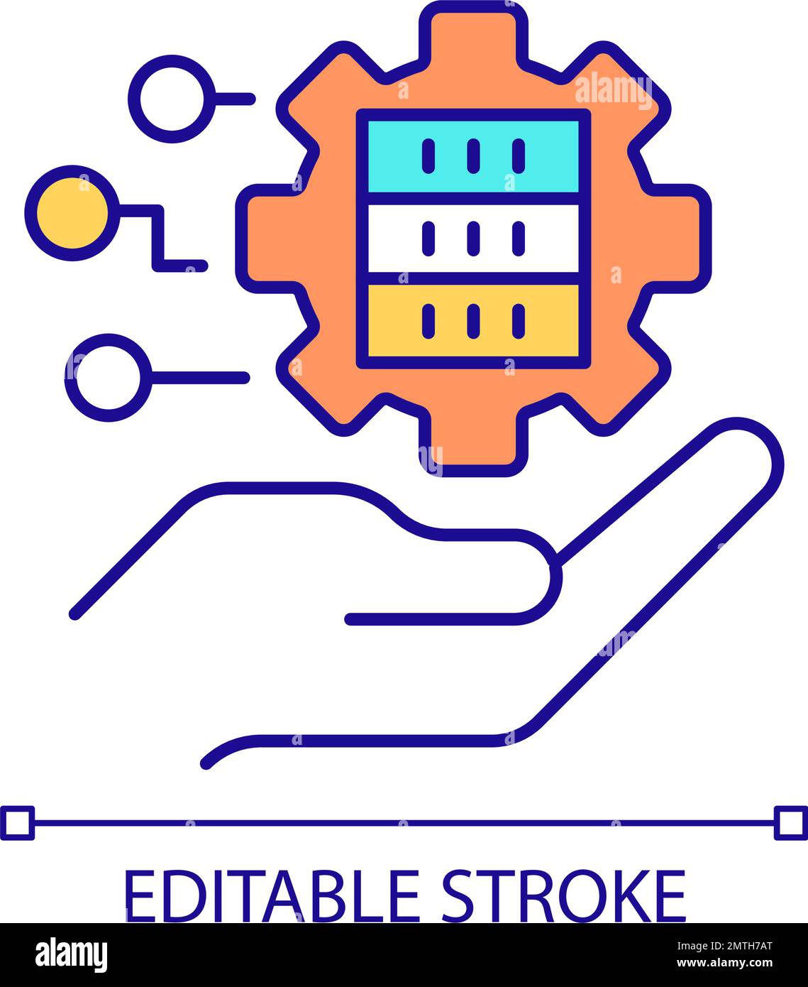 Digital data storage technology RGB color icon Stock Vector Image & Art ...