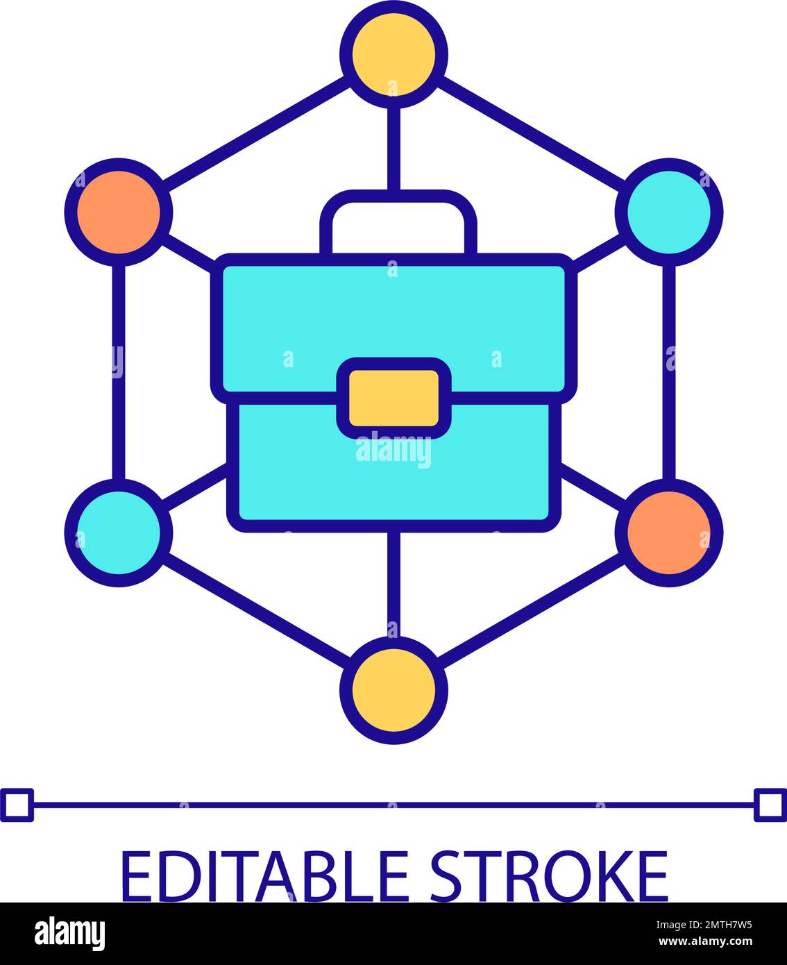 Business digitization technology RGB color icon Stock Vector Image ...