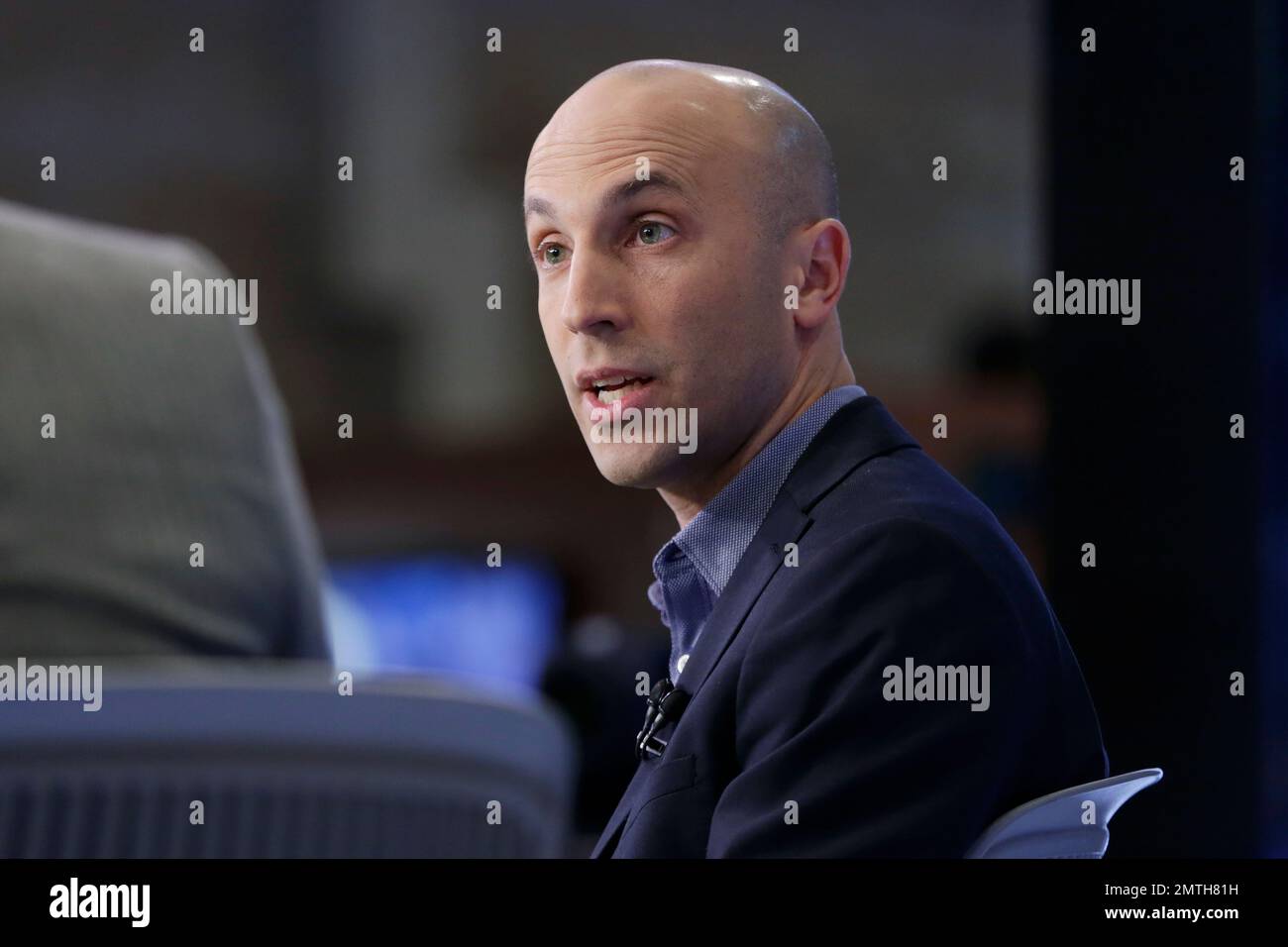 Co-founder and CEO of Via Daniel Ramot is interviewed on the floor of the New York Stock ...