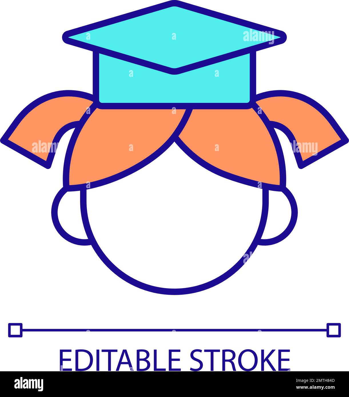 Primary school student RGB color icon Stock Vector Image & Art - Alamy