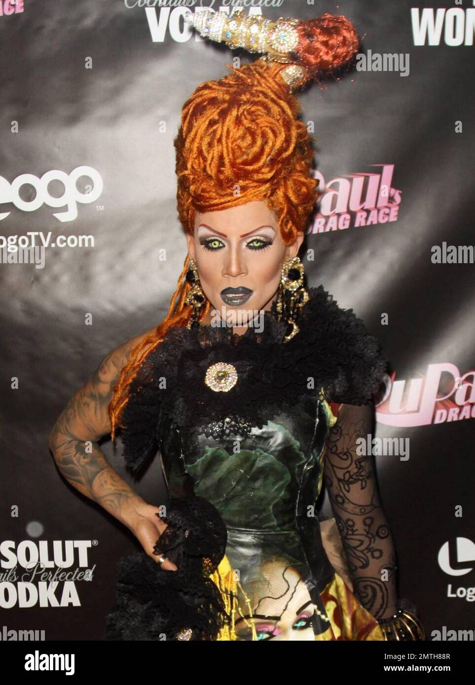 Morgan McMichaels poses for photographers on the red carpet at Rage ...