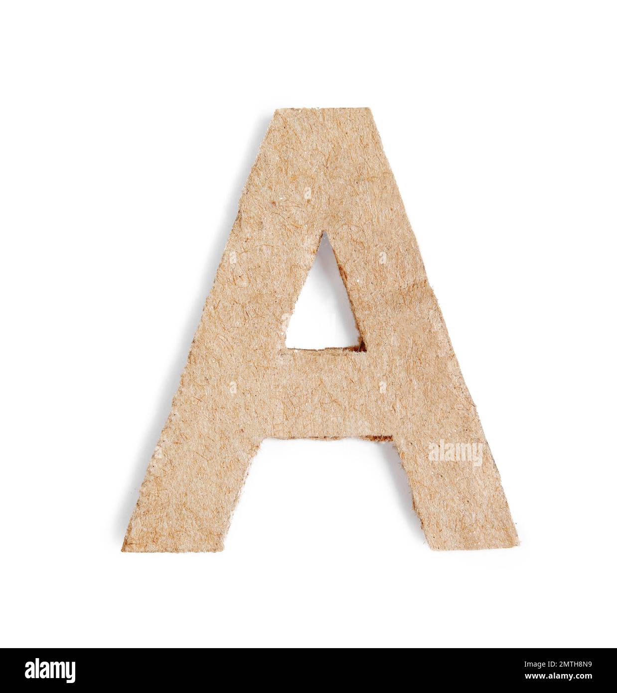 Letter A made of cardboard isolated on white Stock Photo - Alamy
