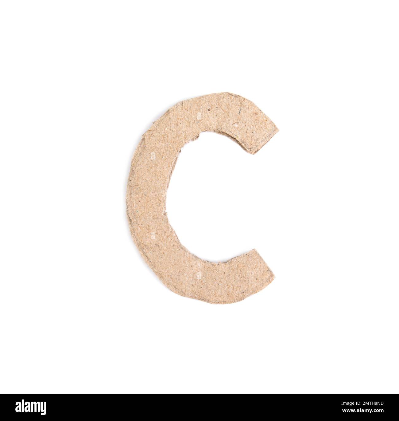 Letter C made of cardboard isolated on white Stock Photo - Alamy
