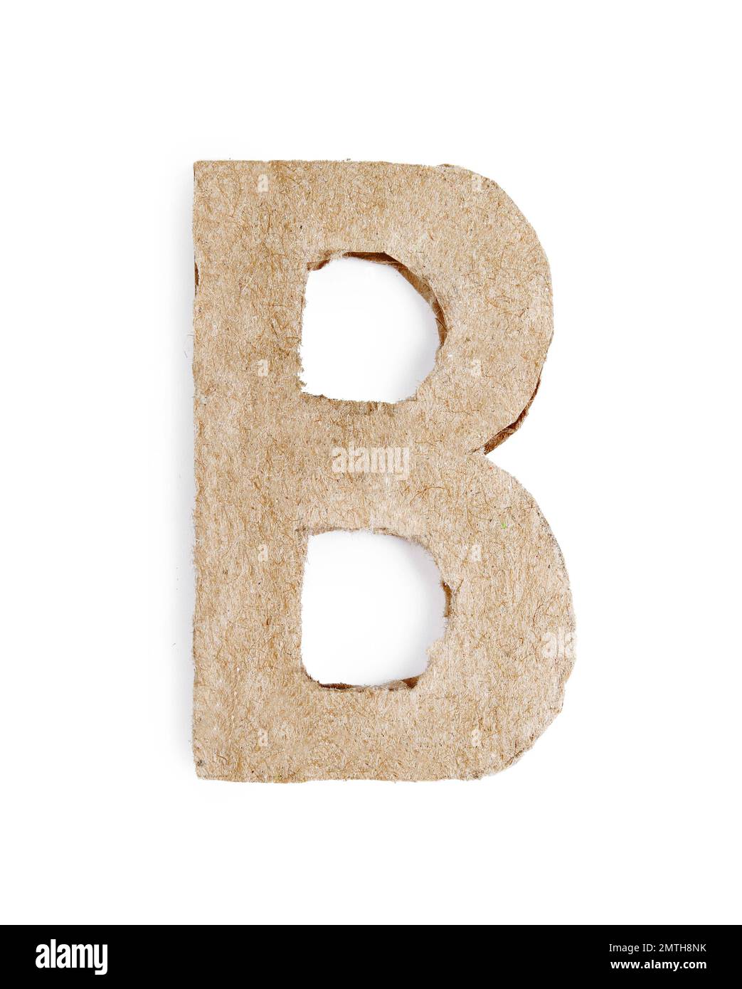 Letter B made of cardboard isolated on white Stock Photo - Alamy