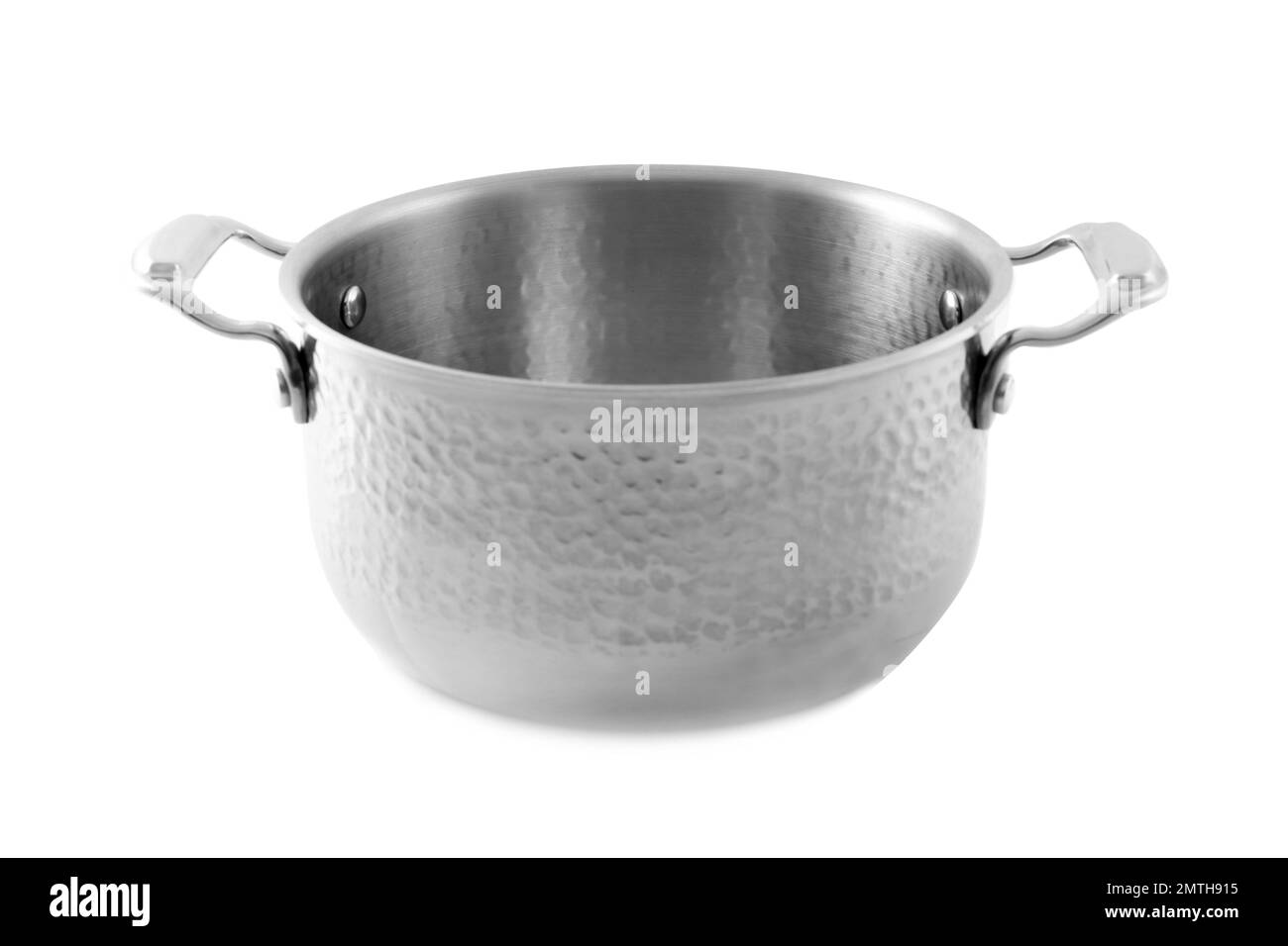 Metal pan isolated on white. Domestic kitchenware Stock Photo - Alamy