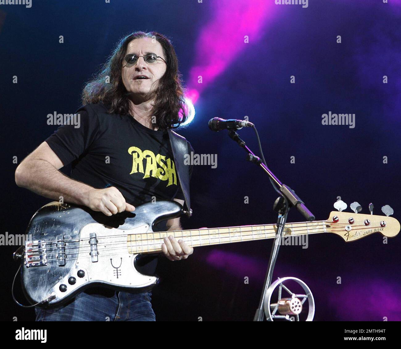 Legendary rock band Rush perform live at Cruzan Amphitheatre where lead ...