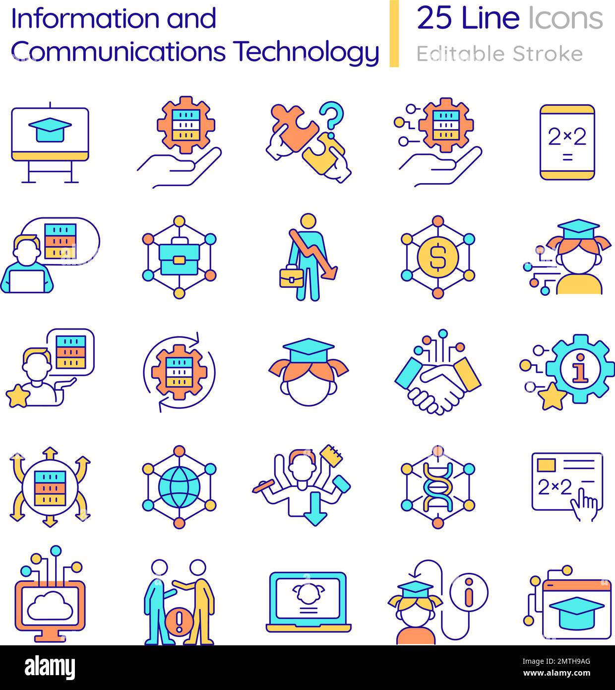 Ict logo design Stock Vector Images - Alamy