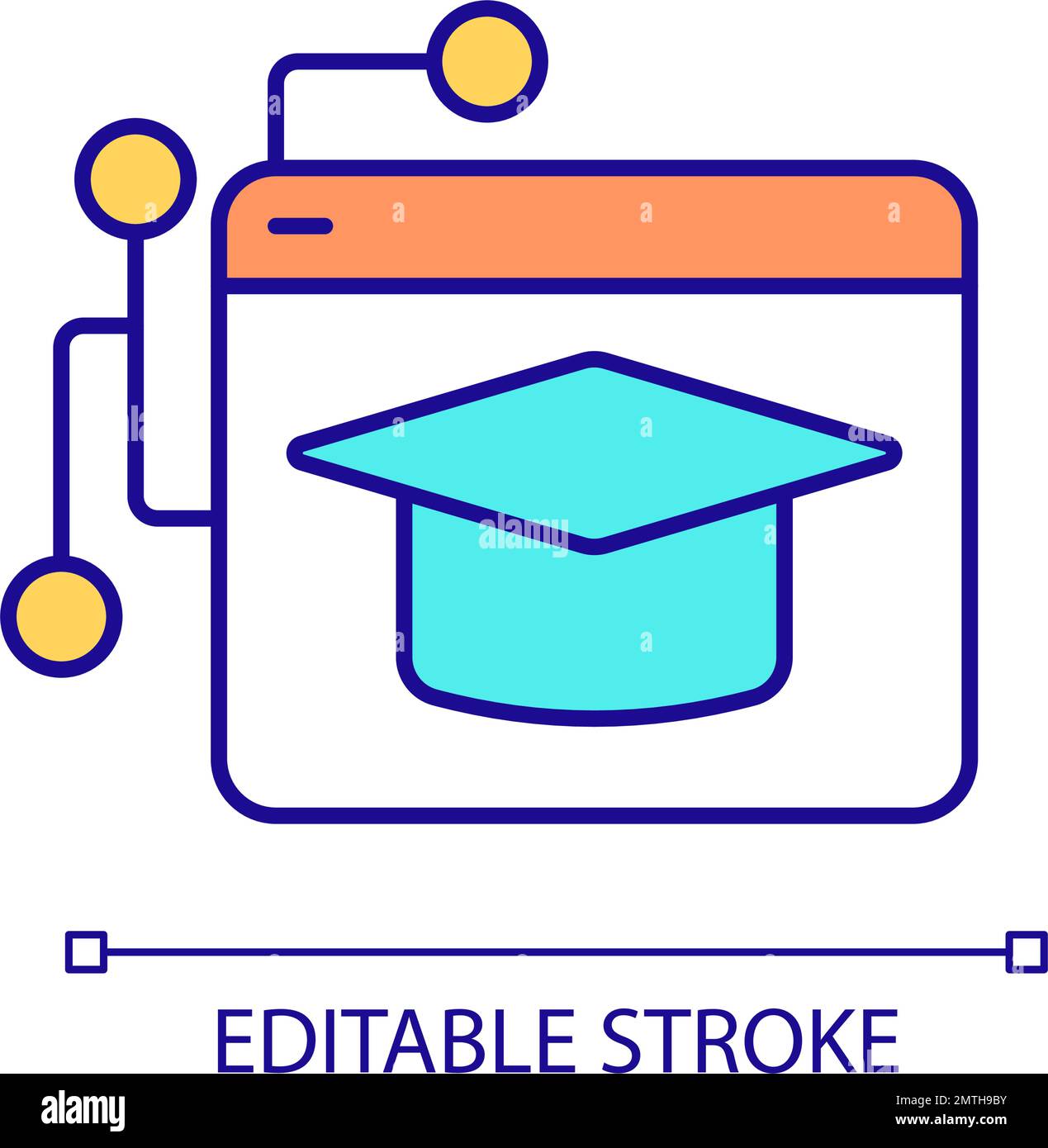 Online education network RGB color icon Stock Vector Image & Art - Alamy