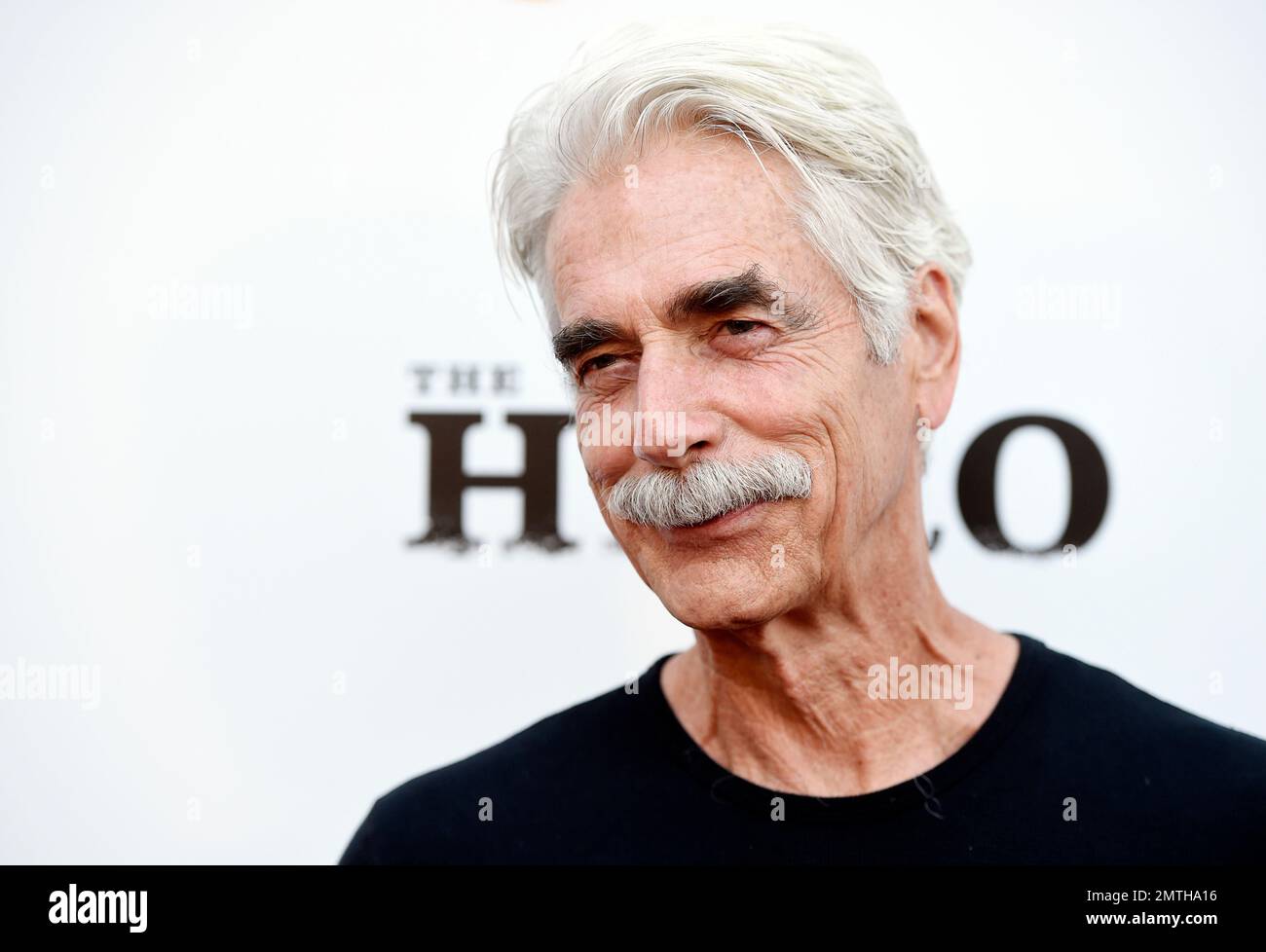 Sam Elliott, star of "The Hero," poses at the premiere of the film at ...
