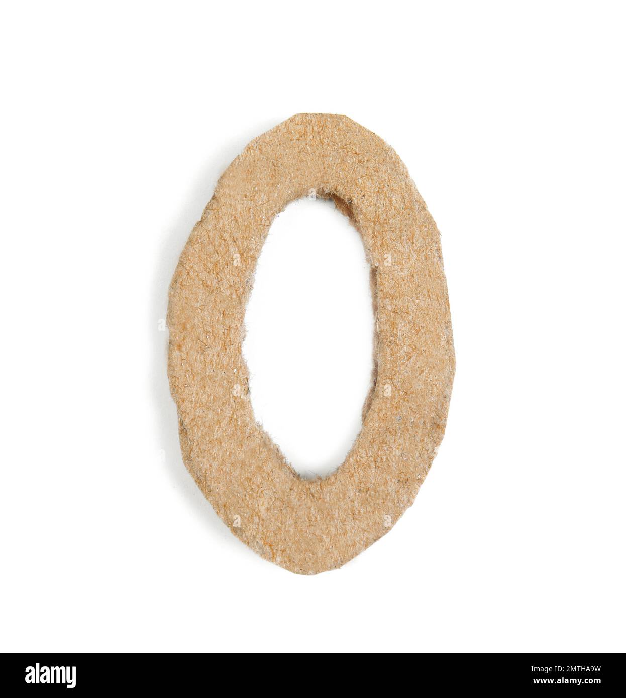 Number 0 made of cardboard isolated on white Stock Photo - Alamy