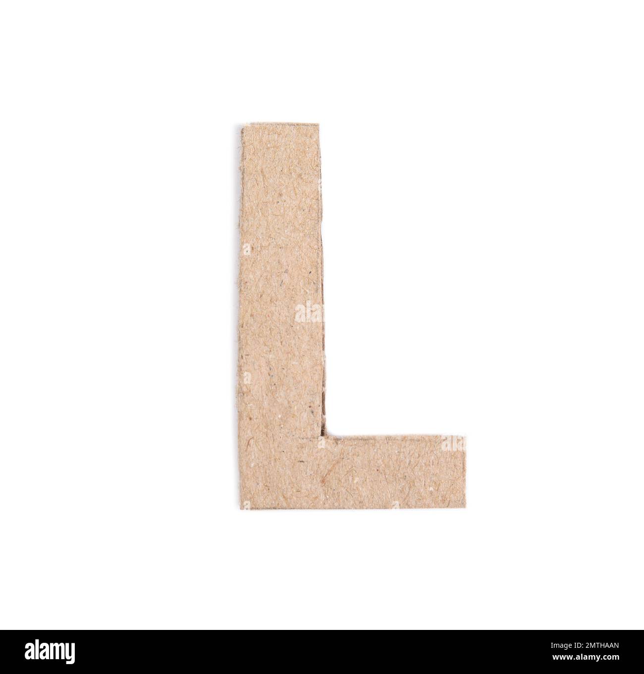 Letter L made of cardboard isolated on white Stock Photo - Alamy