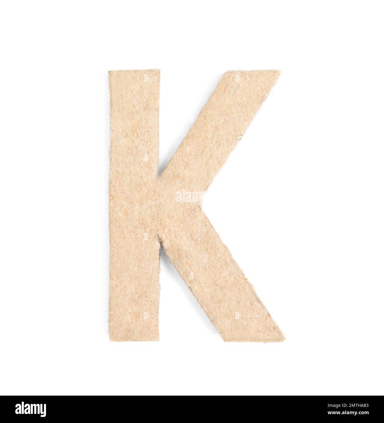 Letter K made of cardboard isolated on white Stock Photo - Alamy