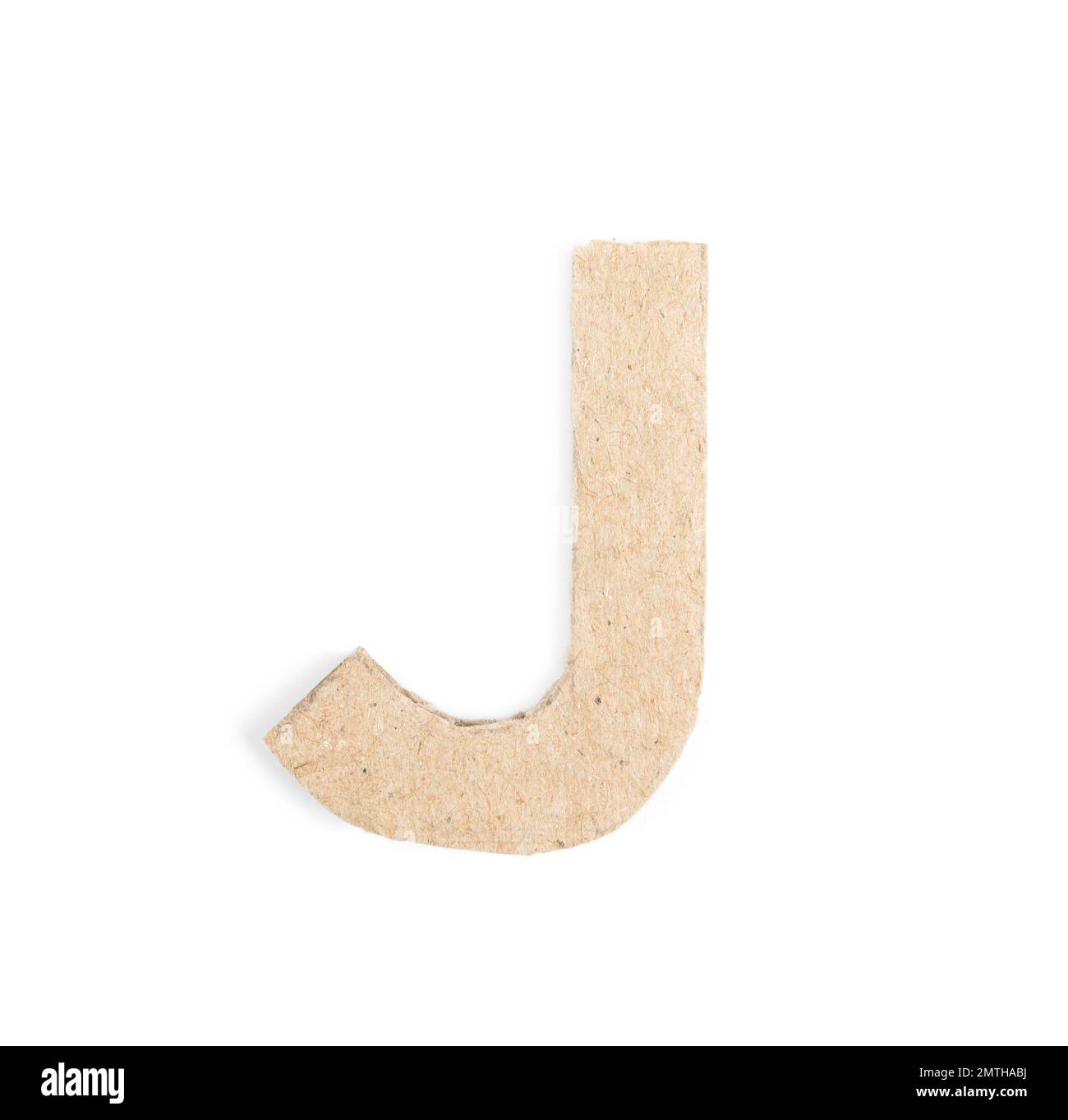 Letter J made of cardboard isolated on white Stock Photo - Alamy