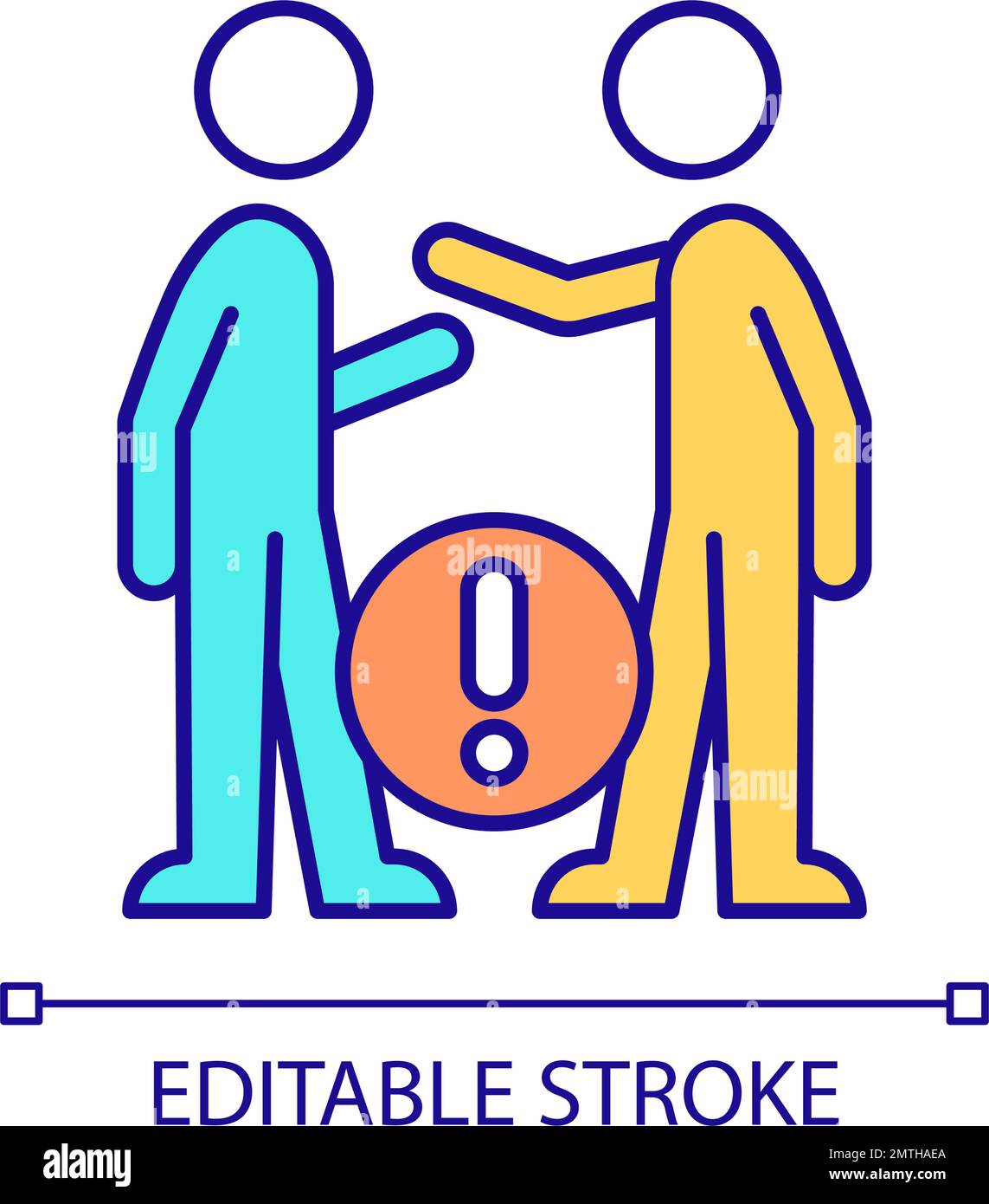 Notice Problems In Communication Rgb Color Icon Stock Vector Image And Art Alamy