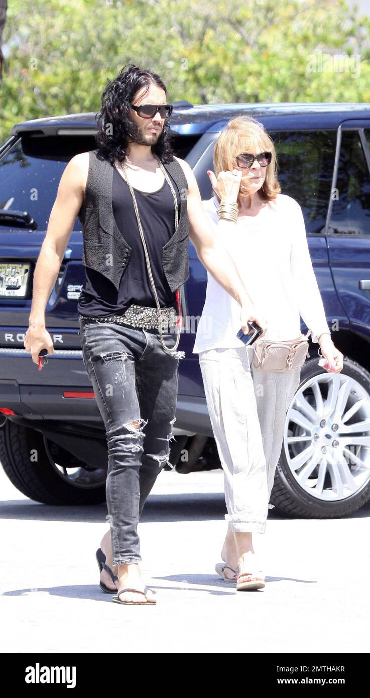 Russell brand with his mother barbara hi-res stock photography and ...