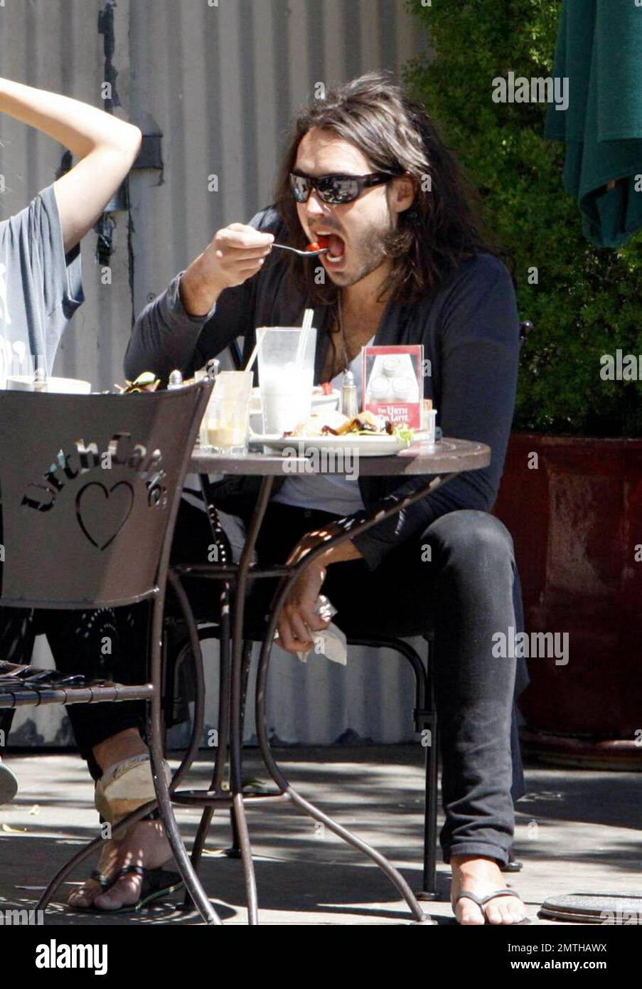 Exclusive!! Russell Brand enjoys a lunch with friends at the Urth ...