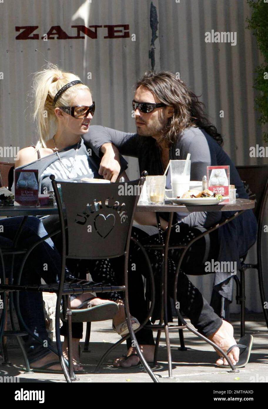 Exclusive!! Russell Brand enjoys a lunch with friends at the Urth Caf e ...