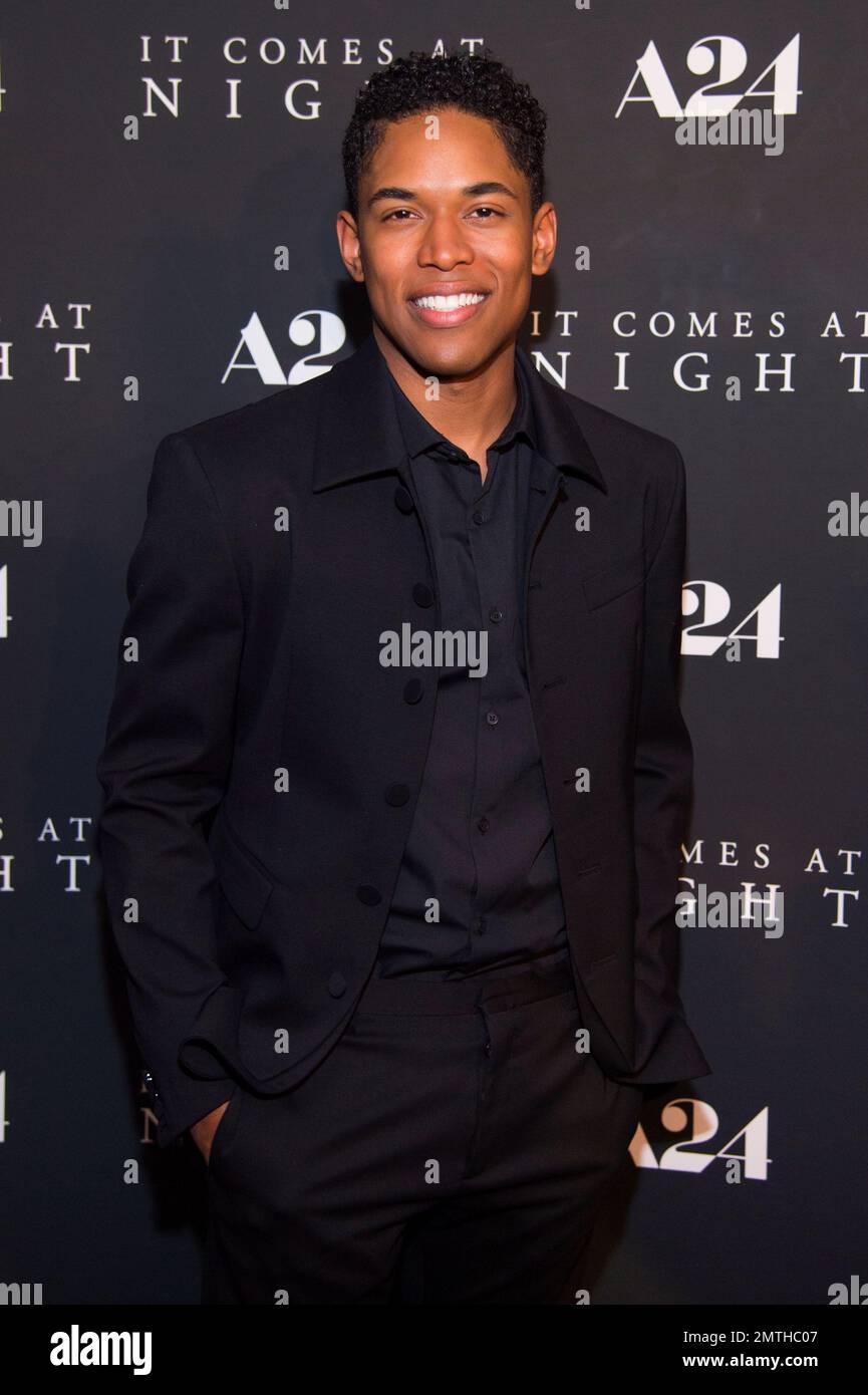 Actor Kelvin Harrison Jr. attends the premiere of "It Comes at Night ...