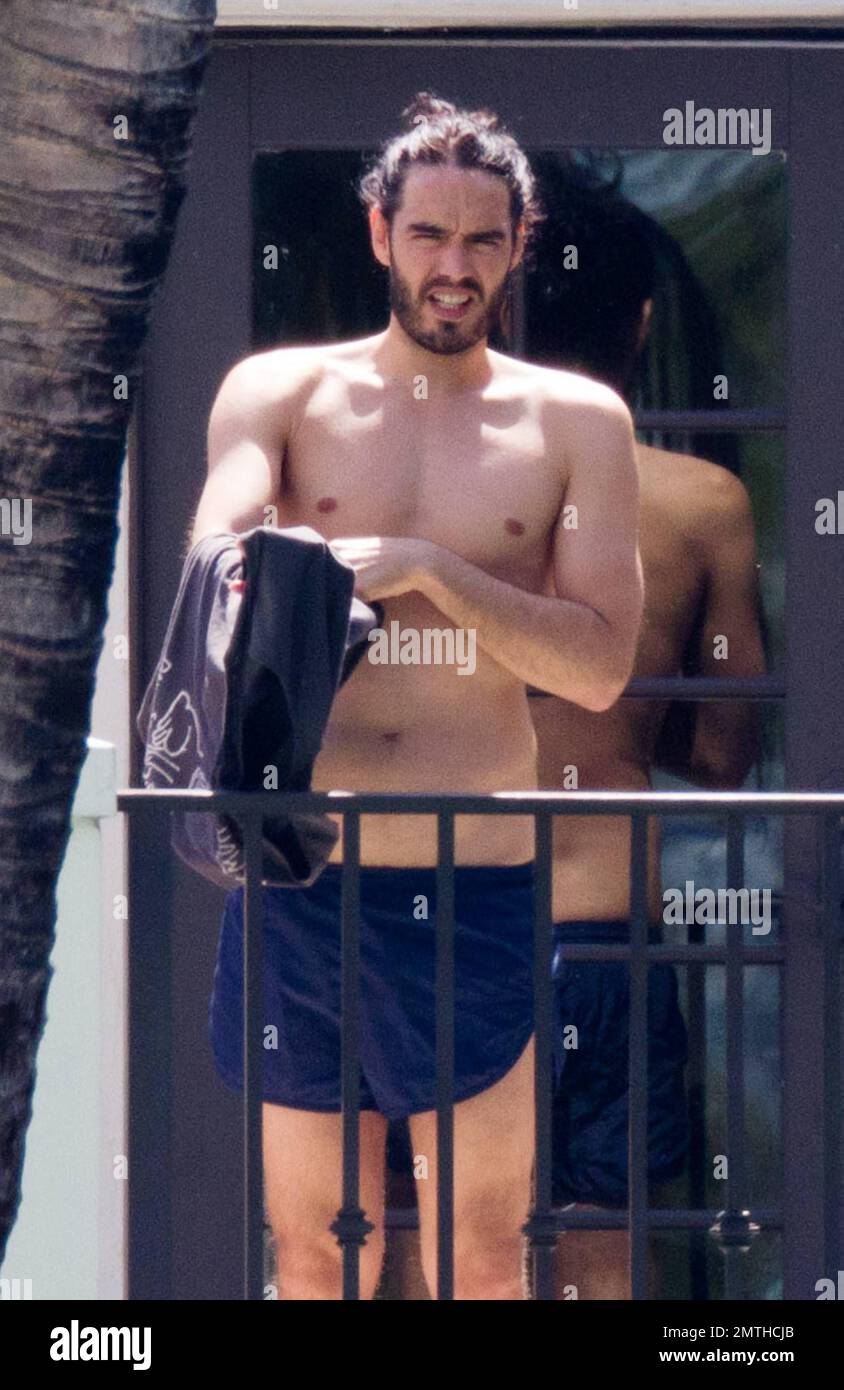 In Miami to start work on his new movie 'Rock of Ages,' Russell Brand ...