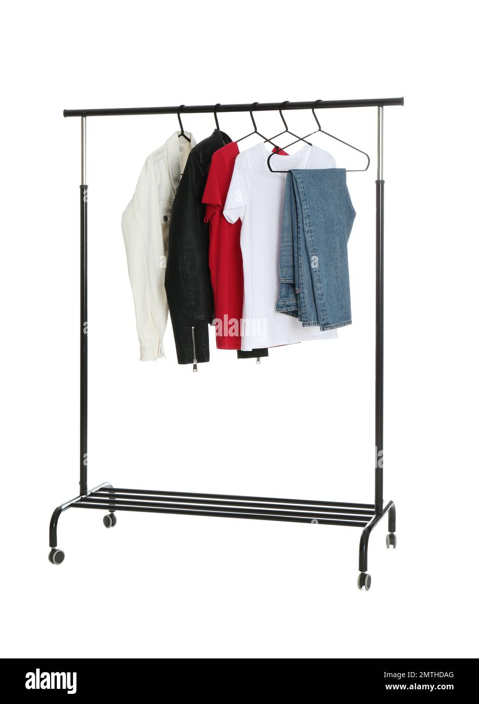 Girl clothes on rack Cut Out Stock Images & Pictures - Alamy