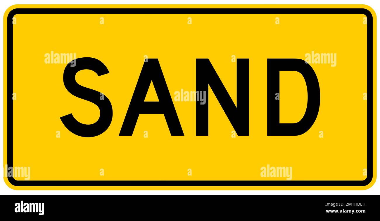 sand warning sign Stock Photo - Alamy