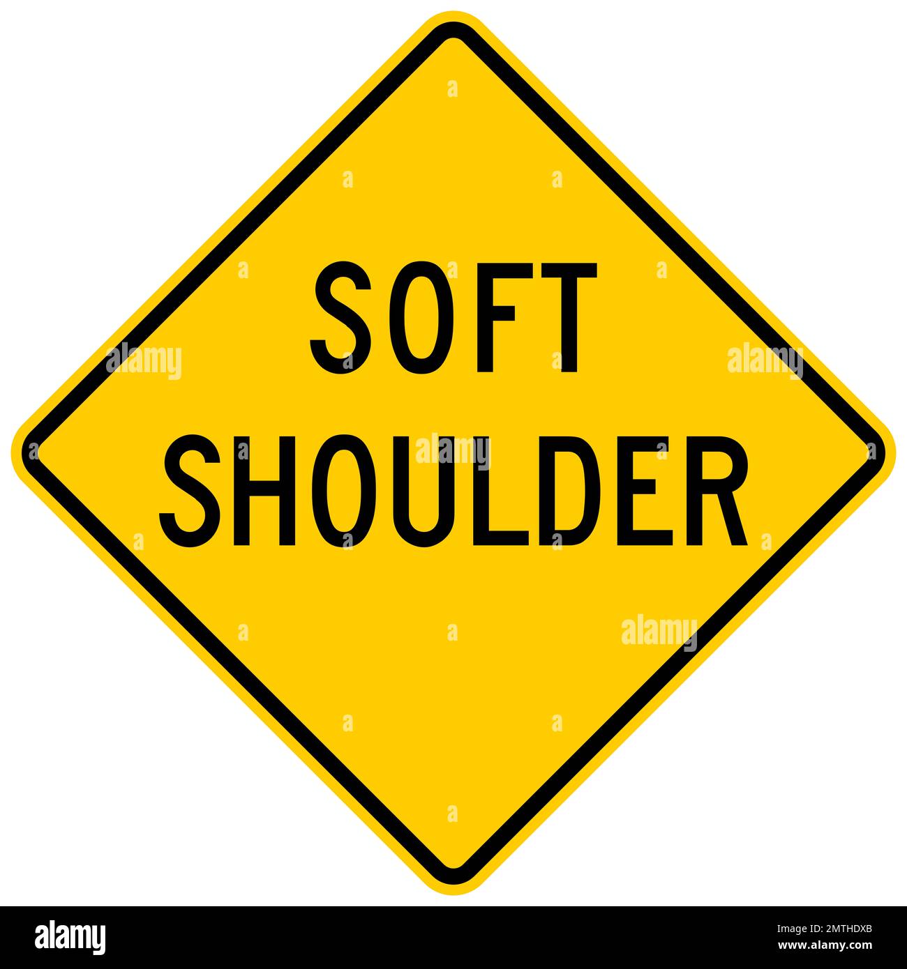 Soft verge sign Cut Out Stock Images & Pictures - Alamy