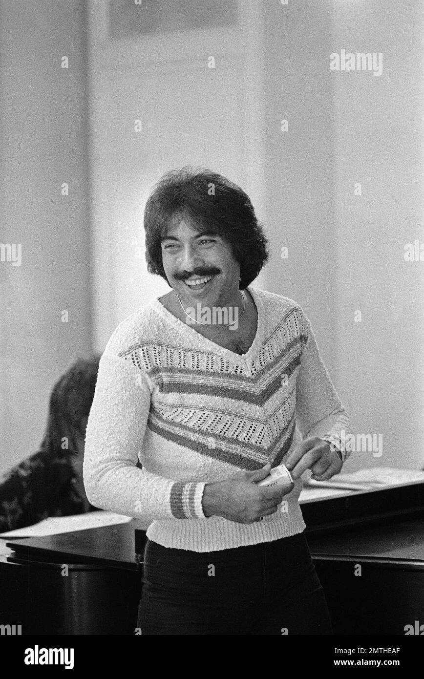 Singer Tony Orlando is pictured at his home studio taking a cigarette ...