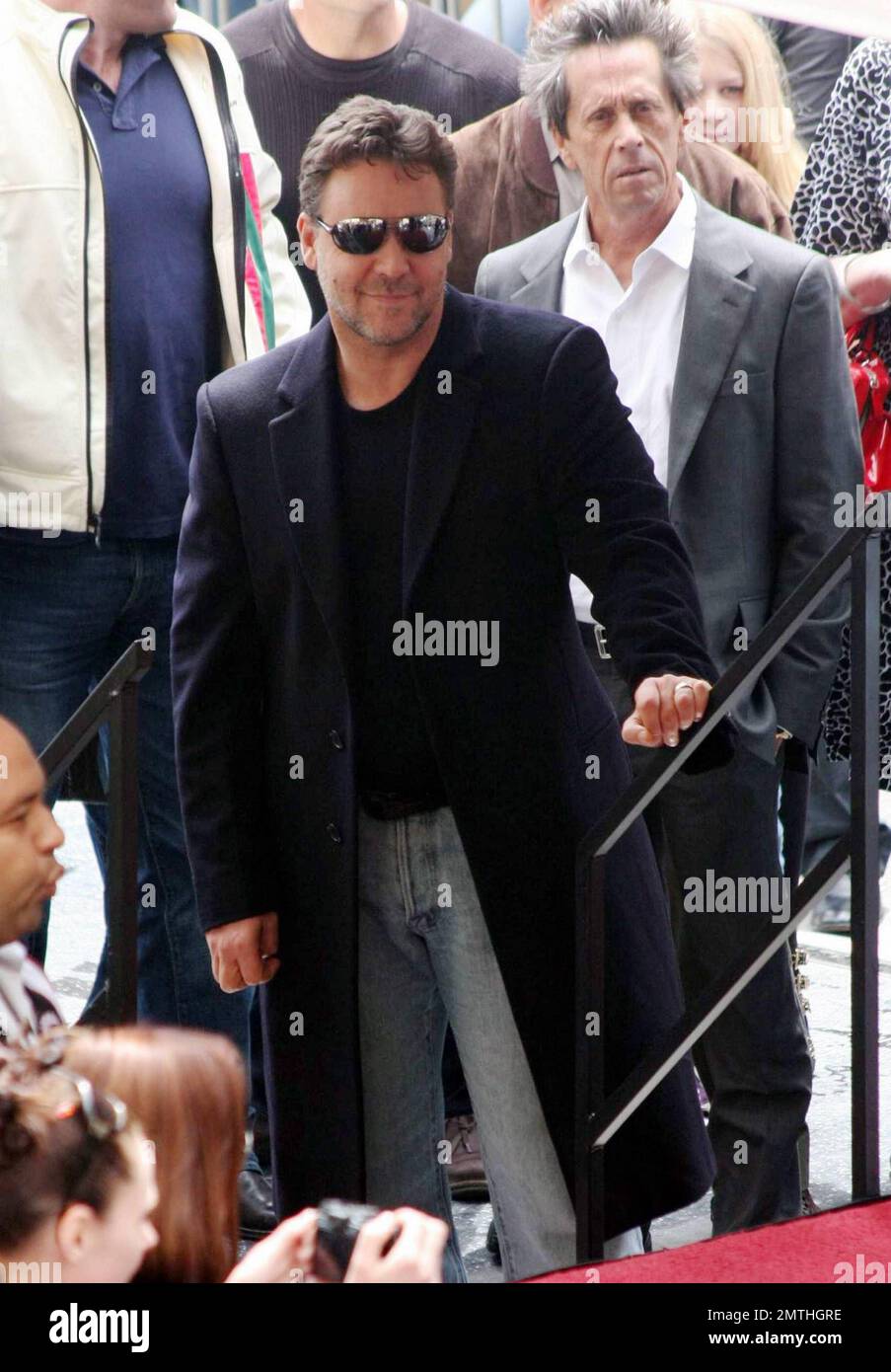 Actor Russell Crowe unveils his star on the Hollywood Walk of Fame ...