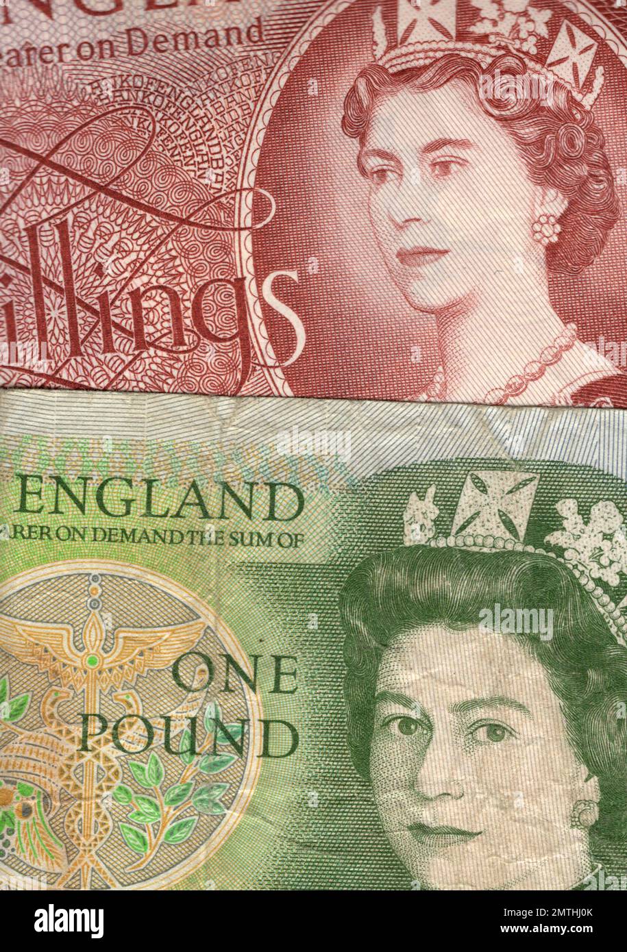 Vintage banknotes from England Stock Photo - Alamy