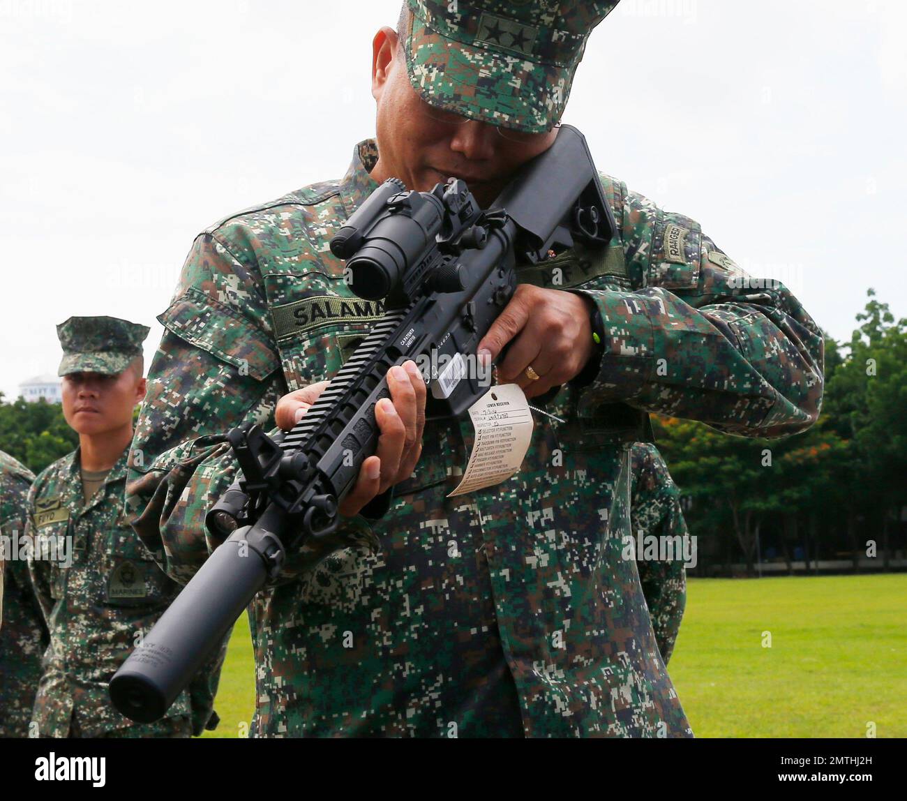 Philippine Marine Maj.Gen. Emmanuel Salamat, commandant of the ...